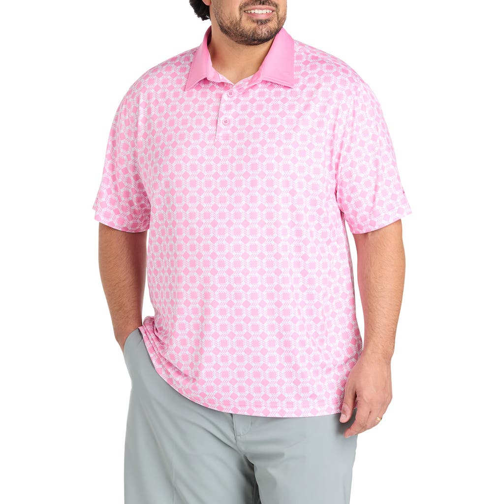 REEBOK big & tall mosaic geometric performance polo shirt